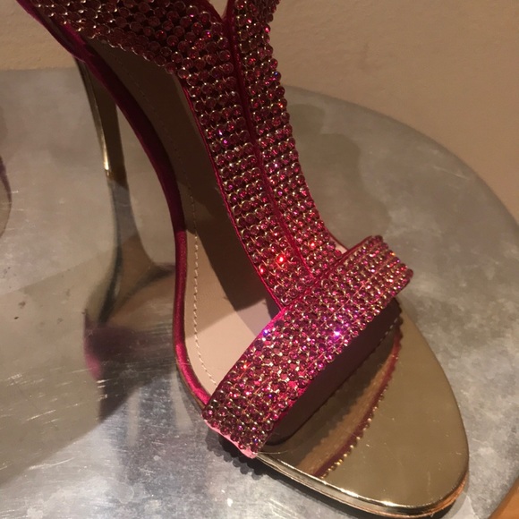 Shoes | Stunning Hot Pink Crystal Heels | Poshmark